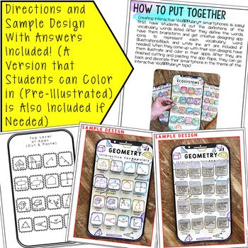 Geometry Activity Interactive Vocappulary™ - Math Vocabulary Activity ...