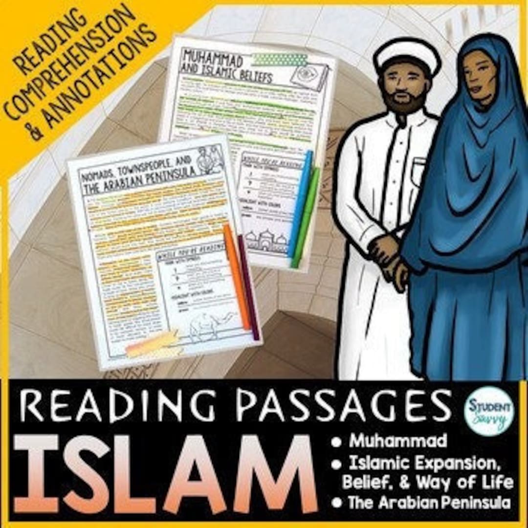 Islam Reading Passages Questions Annotations Islamic World - Etsy