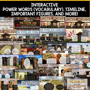 The Stone Age | Early Humans Powerpoint and Google Slides | Interactive ...