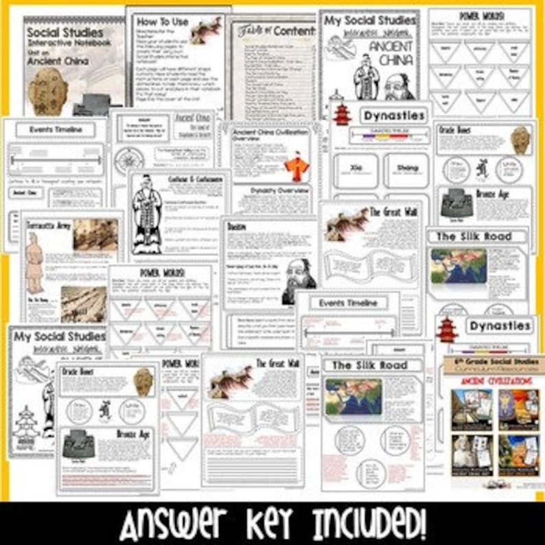 Ancient China Interactive Notebook | Ancient China Activities Digital ...
