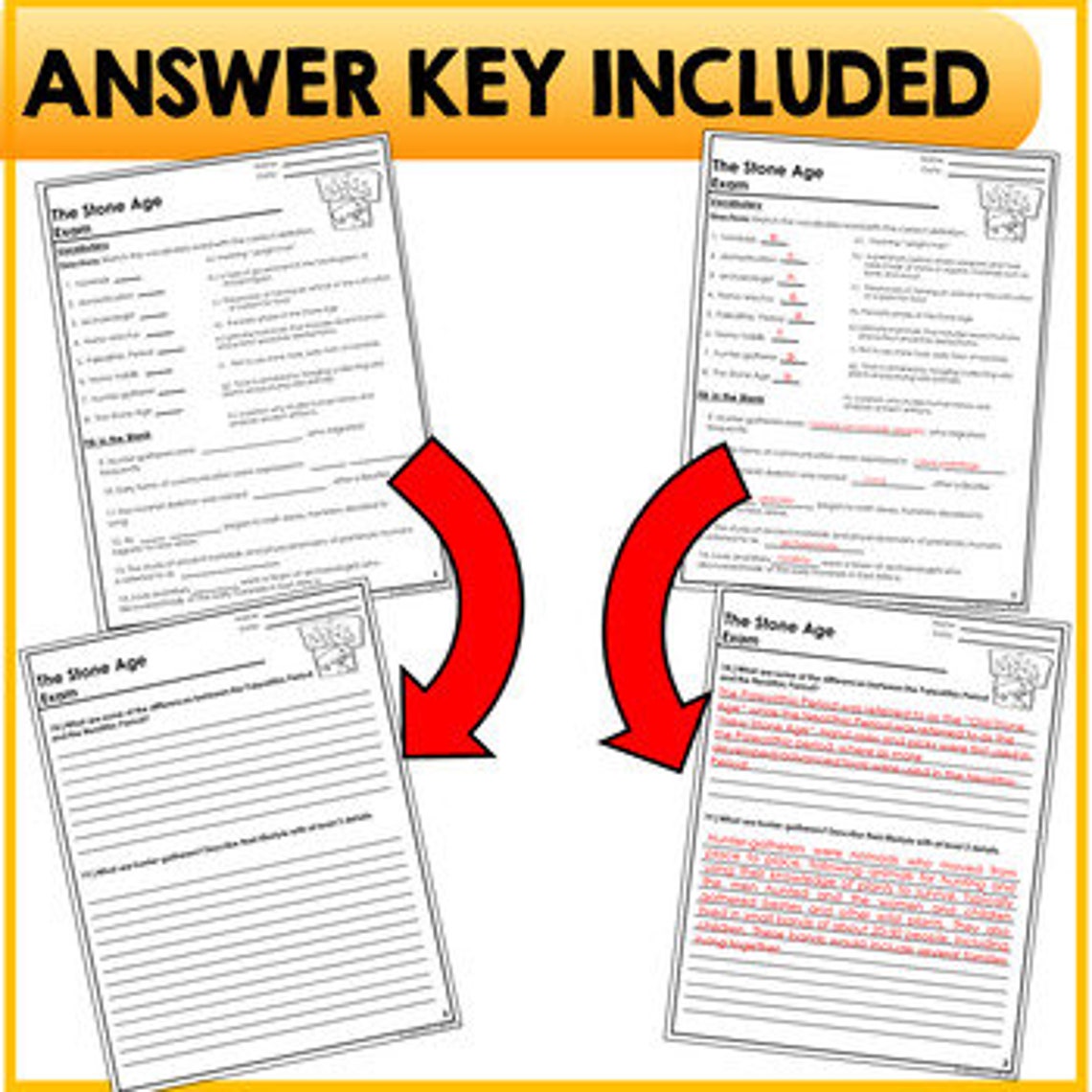 The Stone Age Assessment | Early Humans Exam Google Slides Quiz Review ...