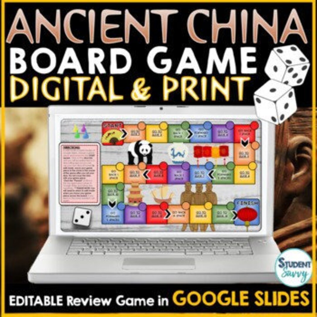 Ancient China Digital Game Google Slides | Review Digital Board Game - Etsy