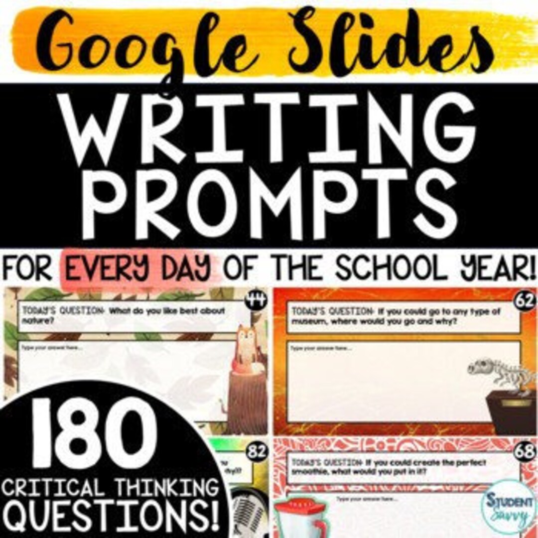 Daily Question Writing Prompts Google Slides Morning Work Meeting Bell ...