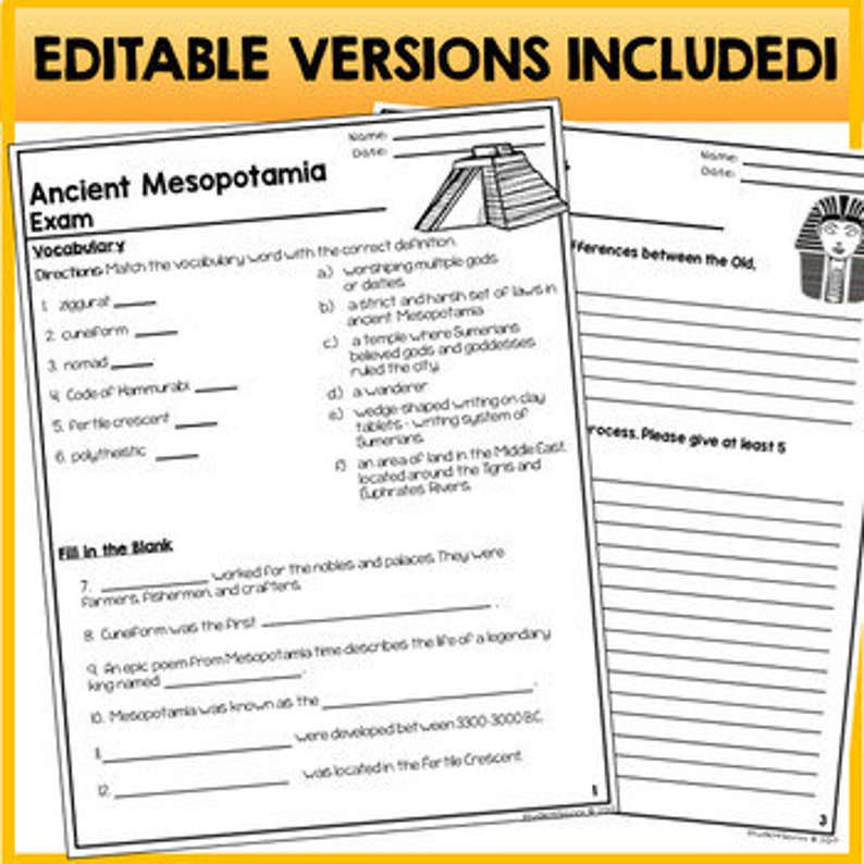 Ancient Civilizations Tests History Exams Bundle Quiz - Etsy