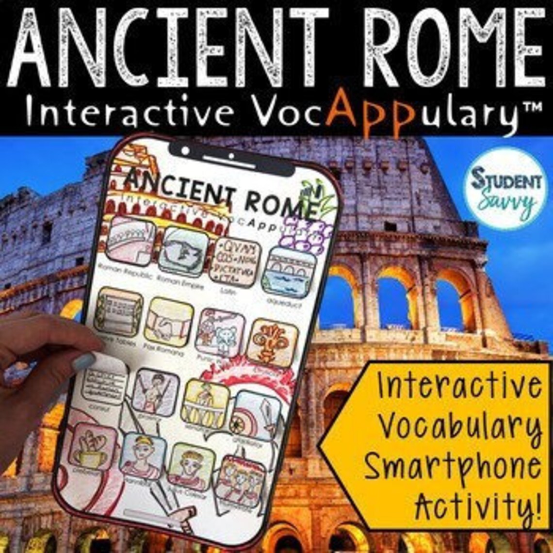 Ancient Rome Vocabulary Activity - Word Wall - Rome Interactive ...