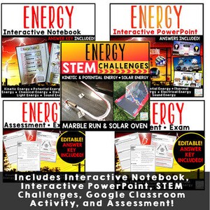 Energy Activities Bundle | Forms Kinetic and Potential Energy Transfer ...