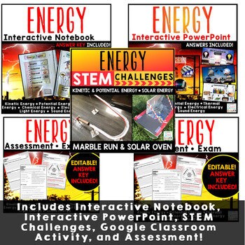 Energy Activities Bundle | Forms Kinetic and Potential Energy Transfer ...