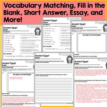 Ancient Egypt Exam - Assessment | Ancient Egypt Test Quiz Google Slides ...