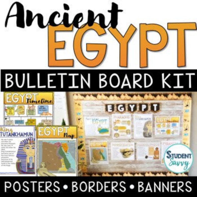 Ancient Egypt Bulletin Board Kit - Egypt Posters - Borders Banners ...