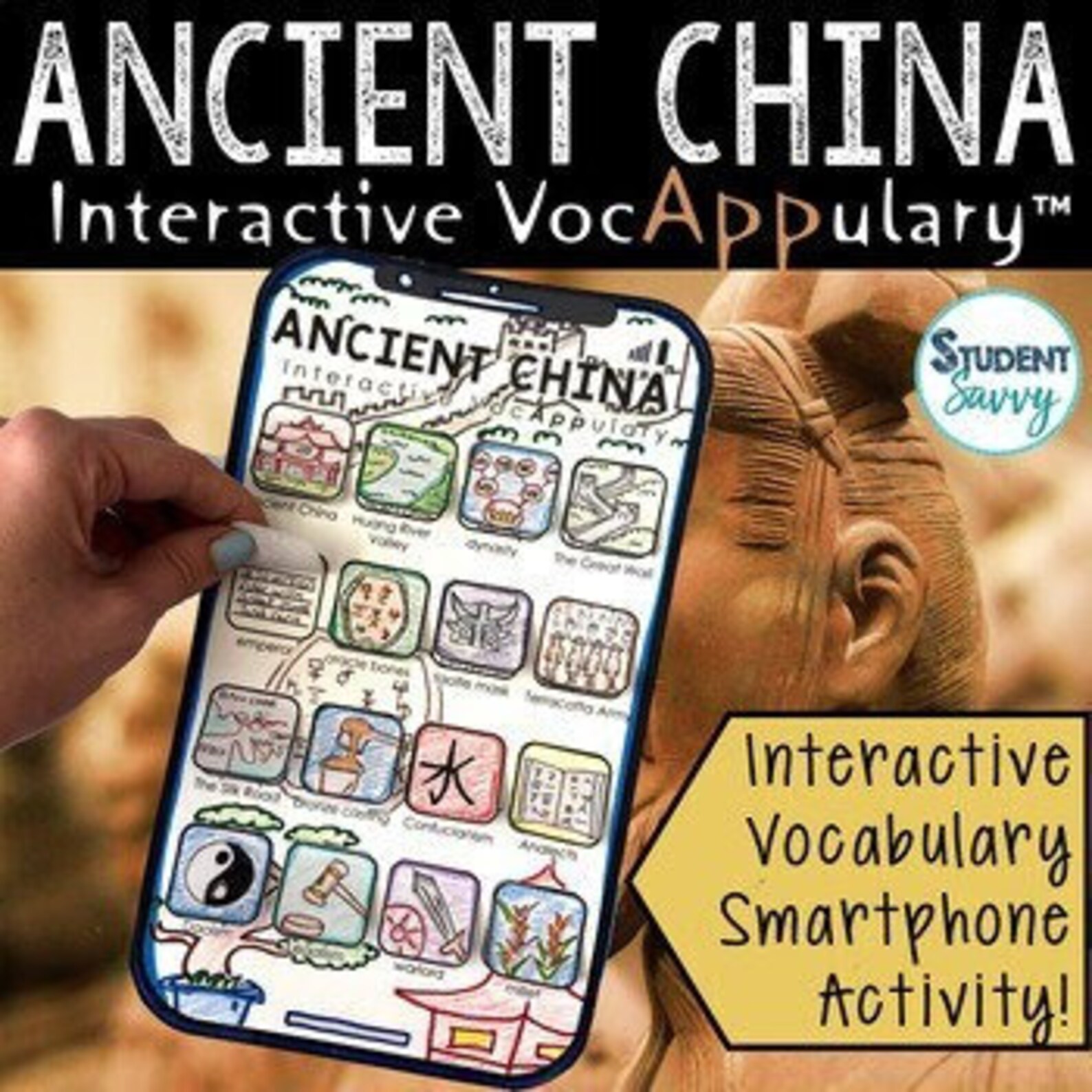 Ancient China Vocabulary Interactive Vocappulary™ Graphic Organizer ...