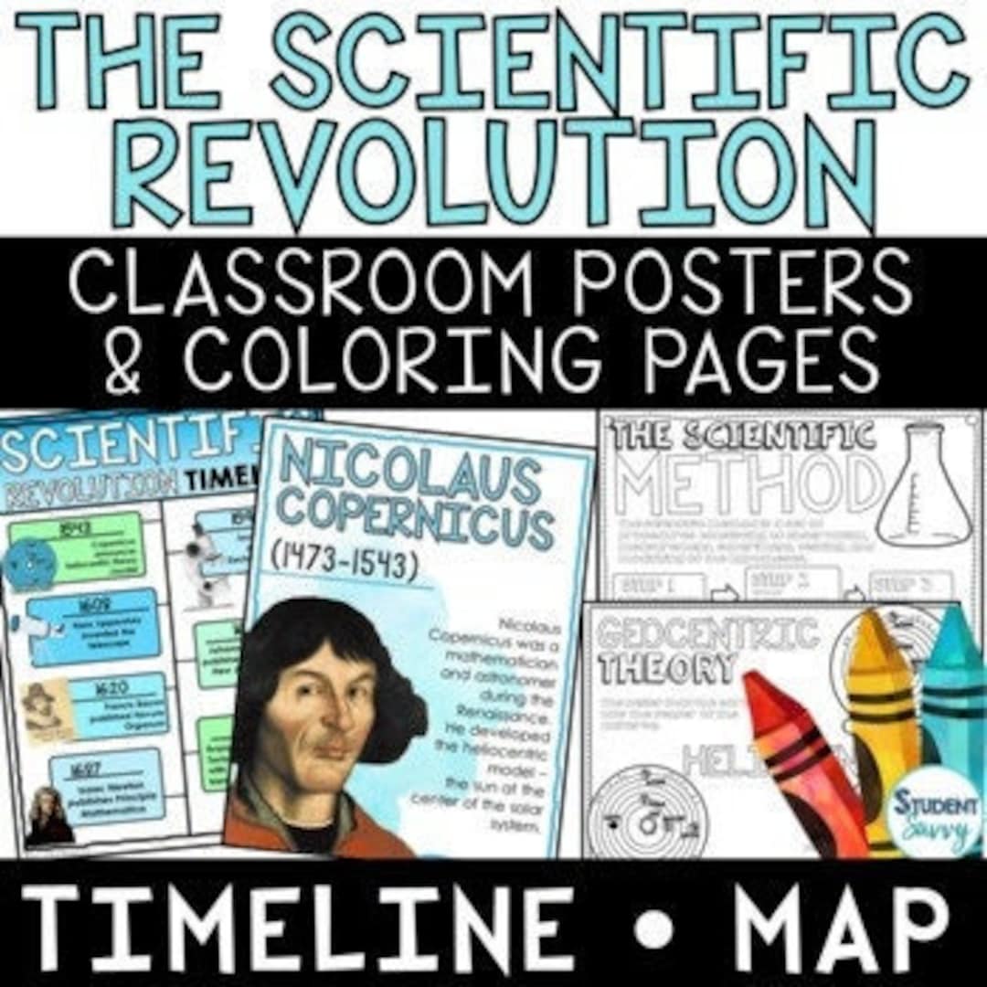 The Scientific Revolution Posters Timelines Maps Coloring Pages Enlightenment - Etsy