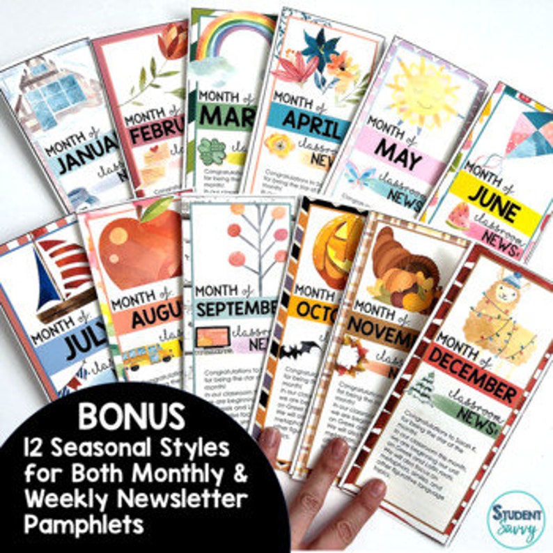 Meet the Teacher Template Weekly Newsletter Open House Boho Rainbow New ...