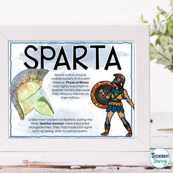 Ancient Greece Posters - Greece Timeline and Map - Ancient Greece Word ...