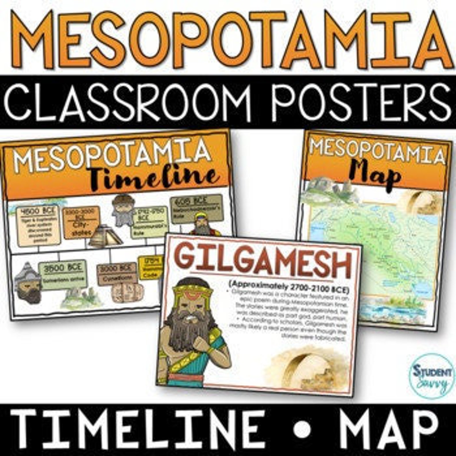 Mesopotamia Posters | Mesopotamia Timeline | Ancient Mesopotamia Map ...