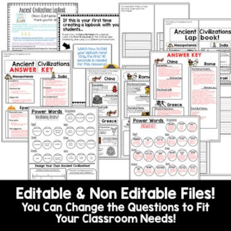 Ancient Civilizations Lapbook | Ancient History Timeline Printable ...