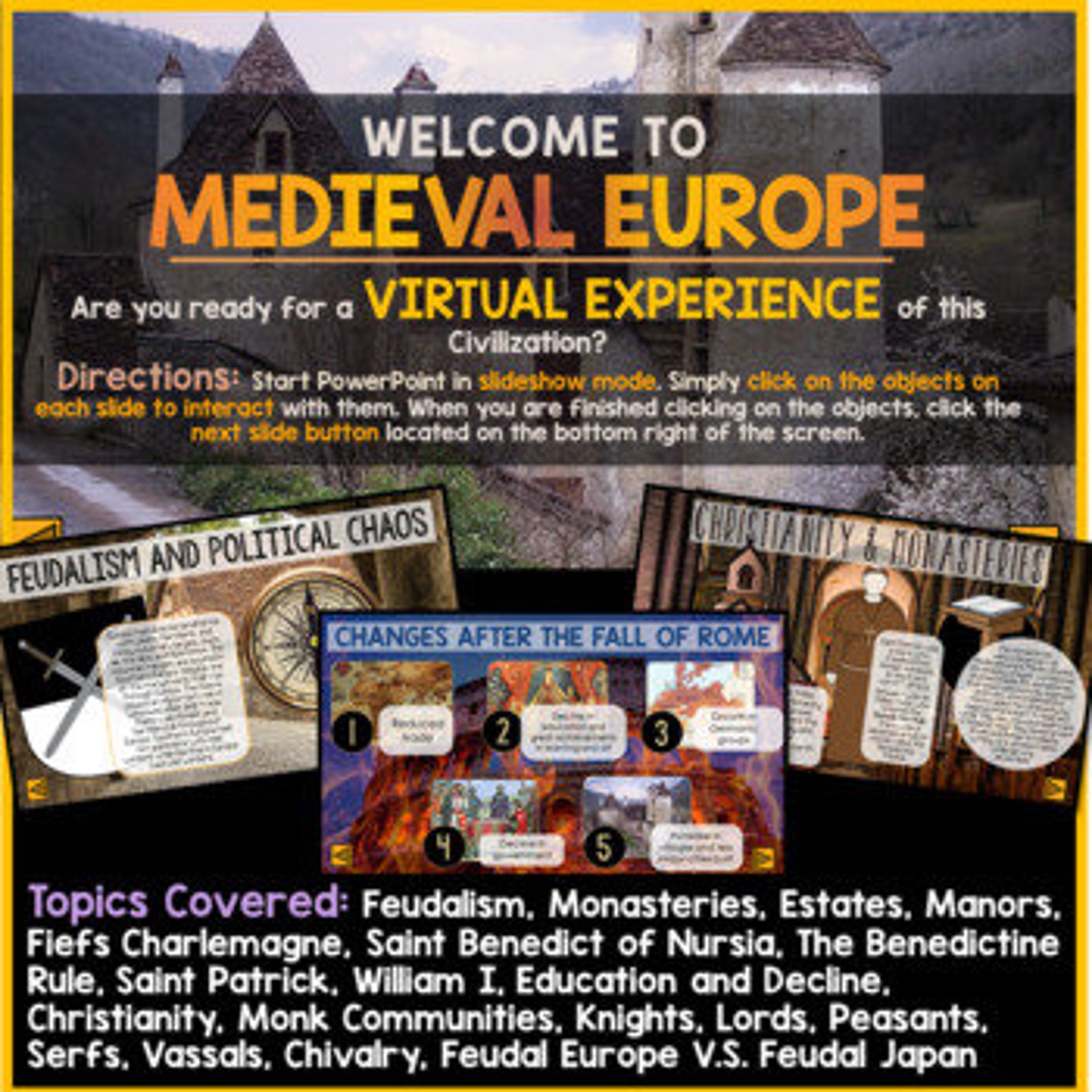 Early Middle Ages Google Classroom | Medieval Europe Google Slides - Etsy