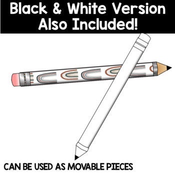 Pencils Clipart Movable Pieces | Clip Art Distance Learning - Etsy