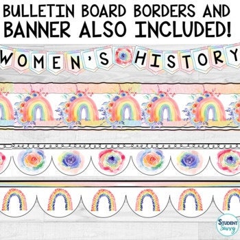 Women's History Month Bulletin Board Posters Coloring Pages Activity - Etsy