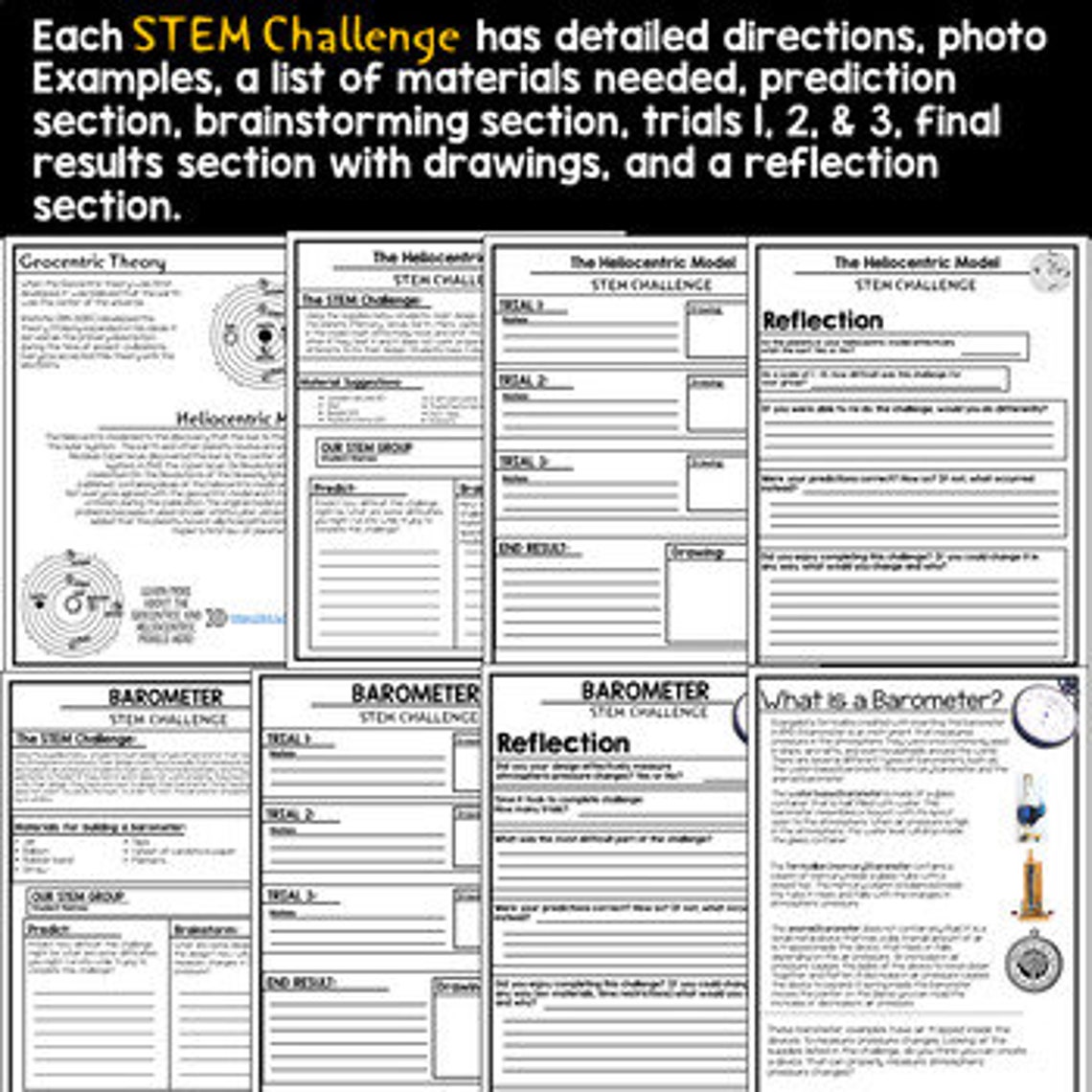 The Scientific Revolution STEM Challenges | Barometer STEM Activities ...