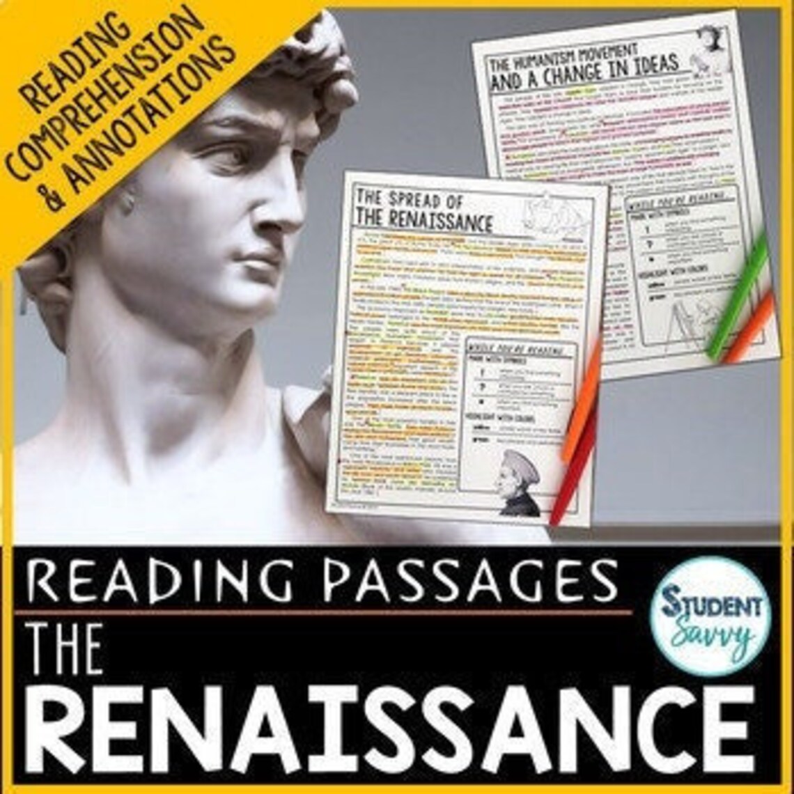 Renaissance Reading Passages Questions Annotations - Etsy
