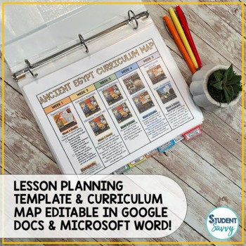 Ancient Egypt Lesson Plans Templates Editable Google Docs Curriculum ...