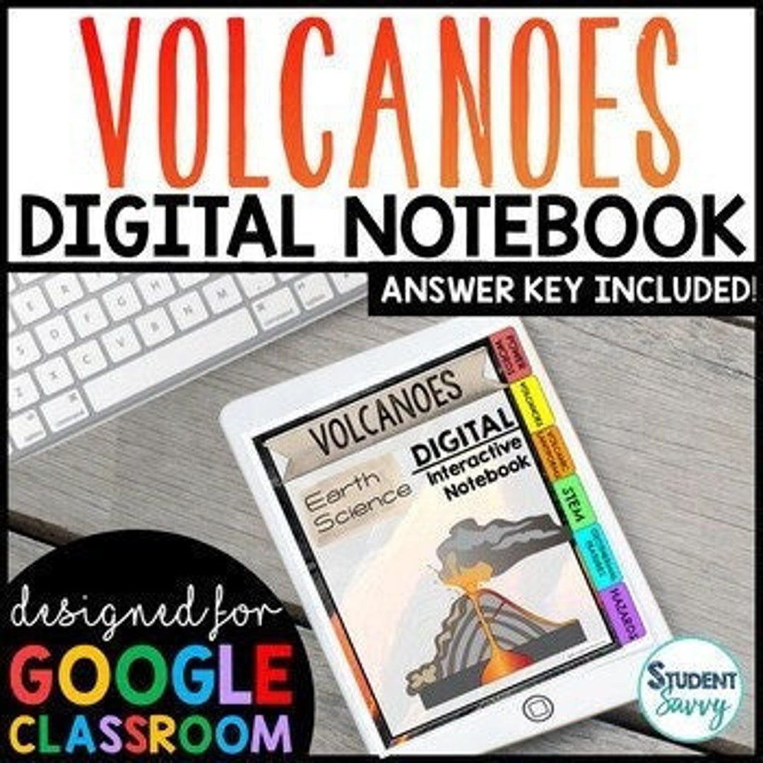 Volcanoes Digital Interactive Notebook Volcano Google Slides Parts of a ...