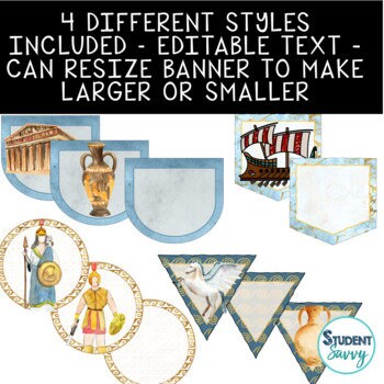 Ancient Greece Banners Printable Greece History Classroom Decor ...