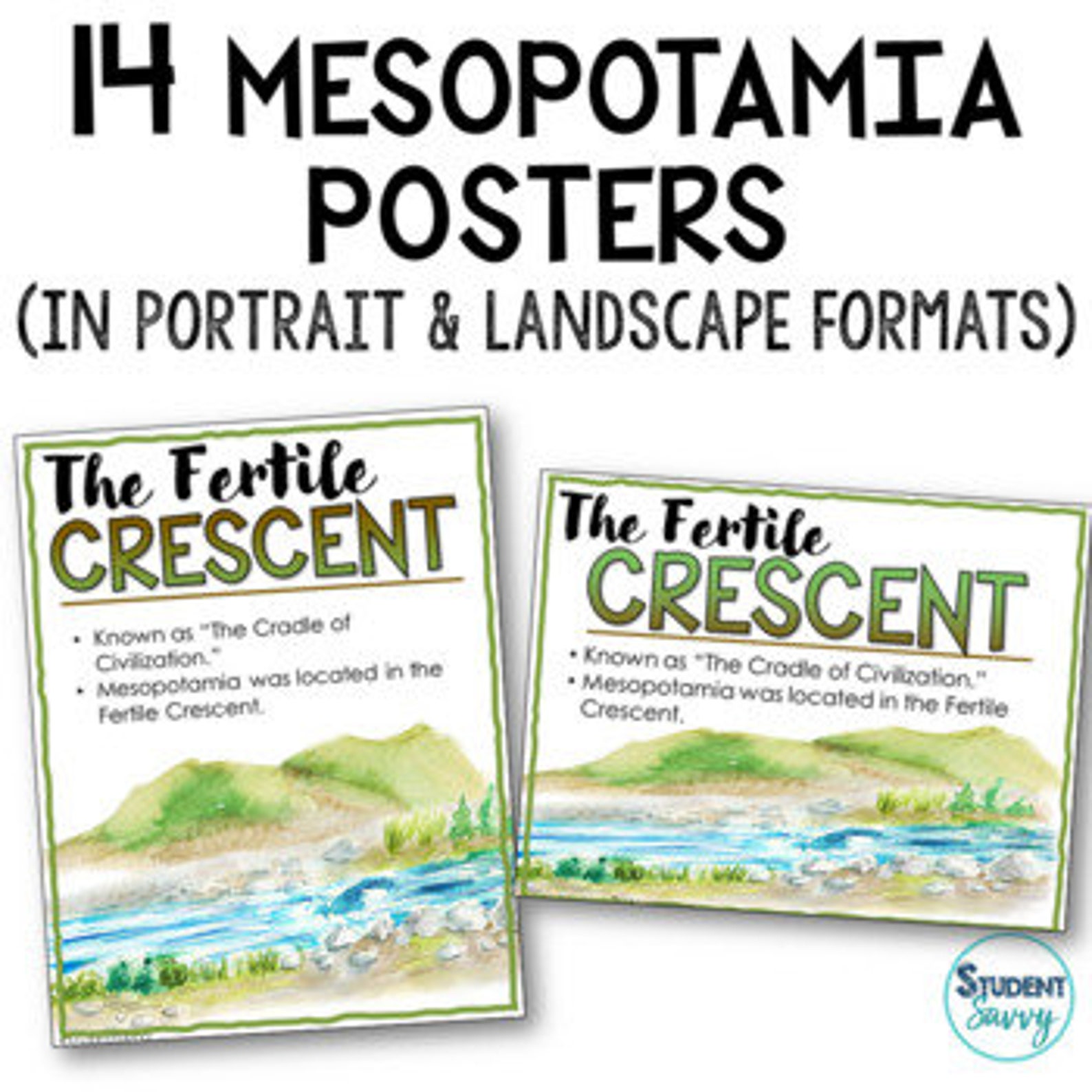 Mesopotamia Posters | Timeline & Map, Ancient Civilizations (PDF Files ...