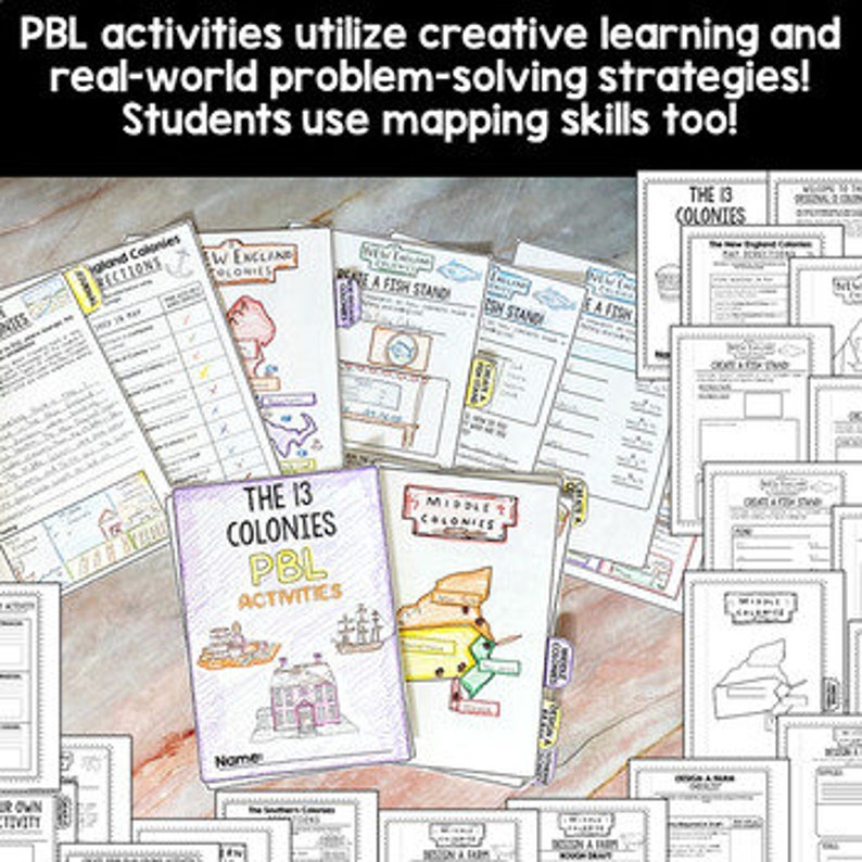 13 Colonies PBL Activities | Original Thirteen Colonies - Etsy