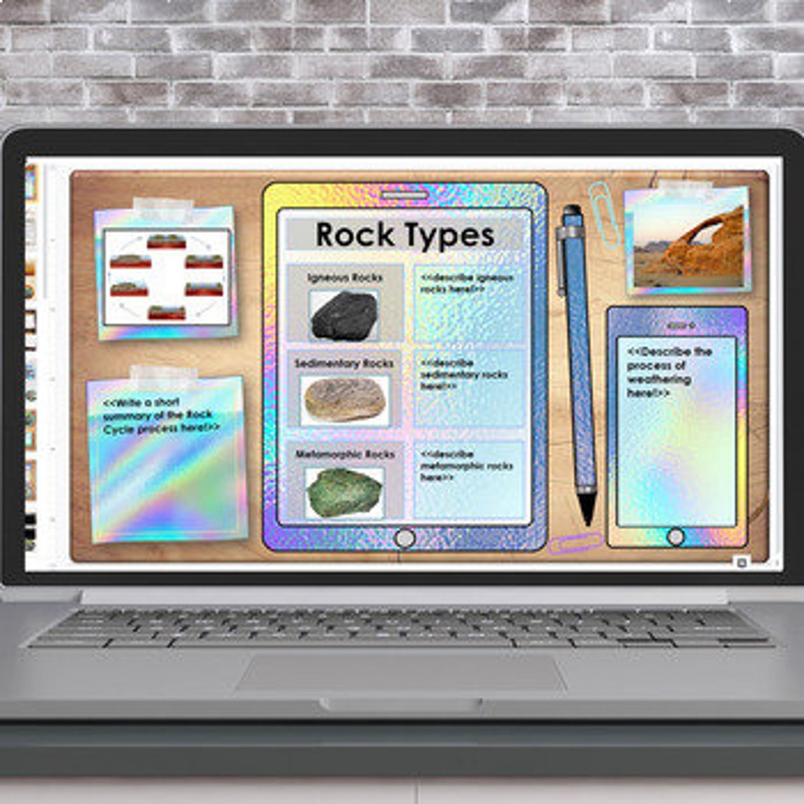 Editable Google Slides Templates Kit | Student Desks With Technology ...