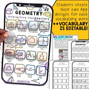 Geometry Activity Interactive Vocappulary™ - Math Vocabulary Activity ...