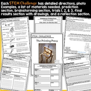 The Reformation STEM Challenge | Gutenberg Printing Press STEM Activity ...