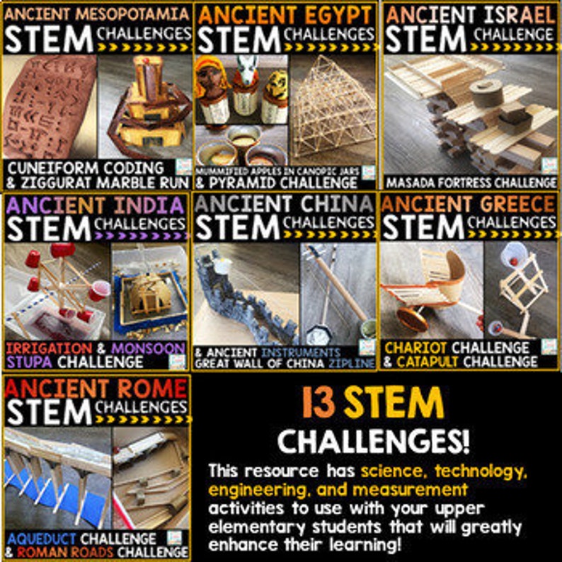 Ancient Civilizations STEM Challenges Ancient World History Activities ...