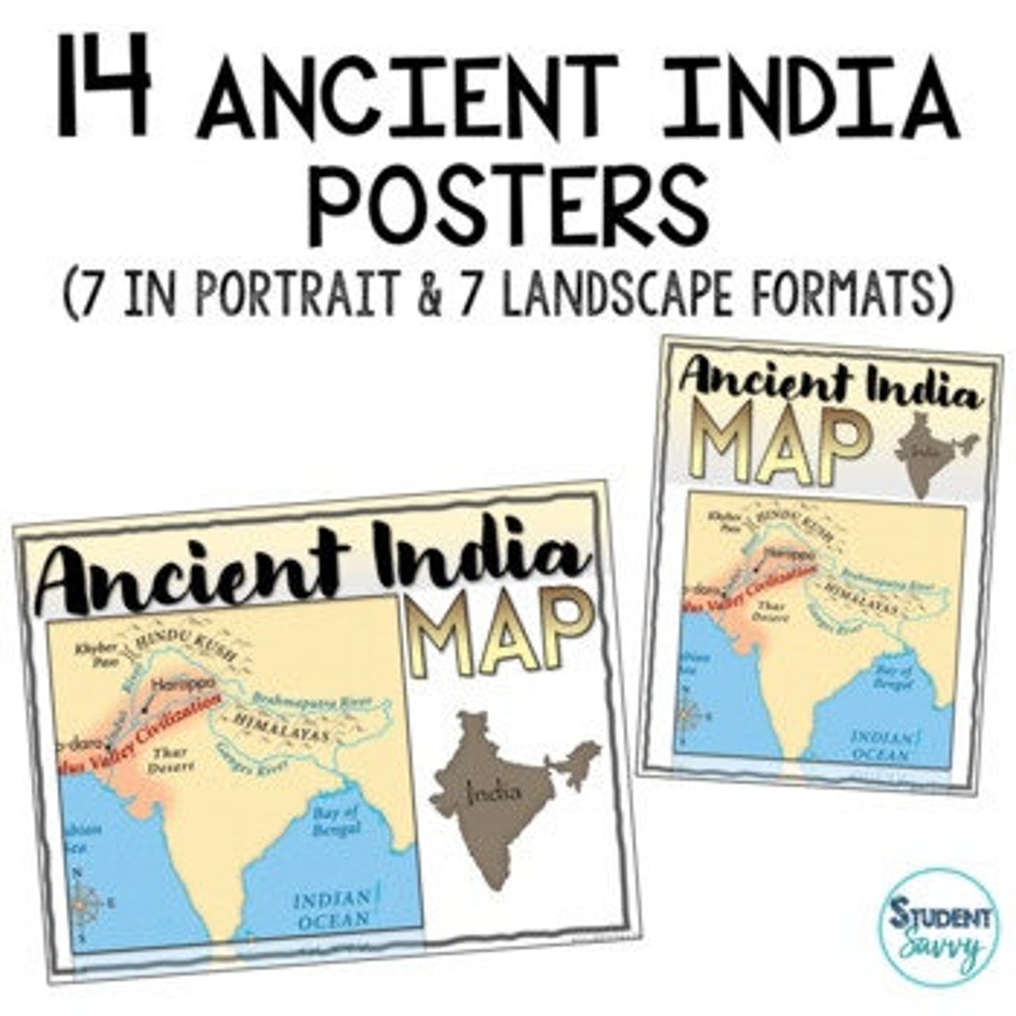 Ancient India Posters India Timeline India Map Classroom Posters Indus ...