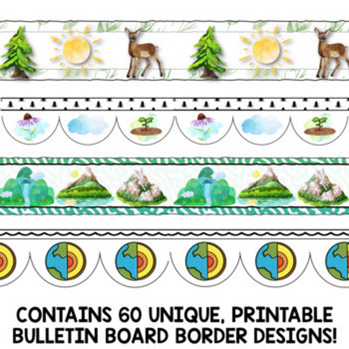 Earth Science Bulletin Board Borders Classroom Bundle- Science Borders ...