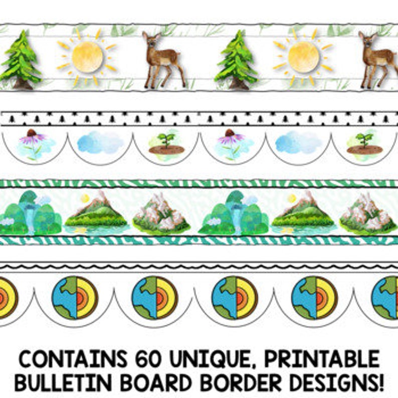 Earth Science Bulletin Board Borders Classroom Bundle- Science Borders ...