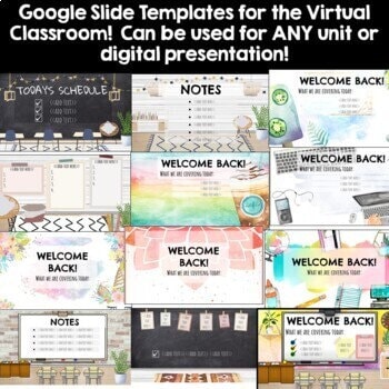 Google Slides Templates Virtual Classroom Distance Learning | Back to ...