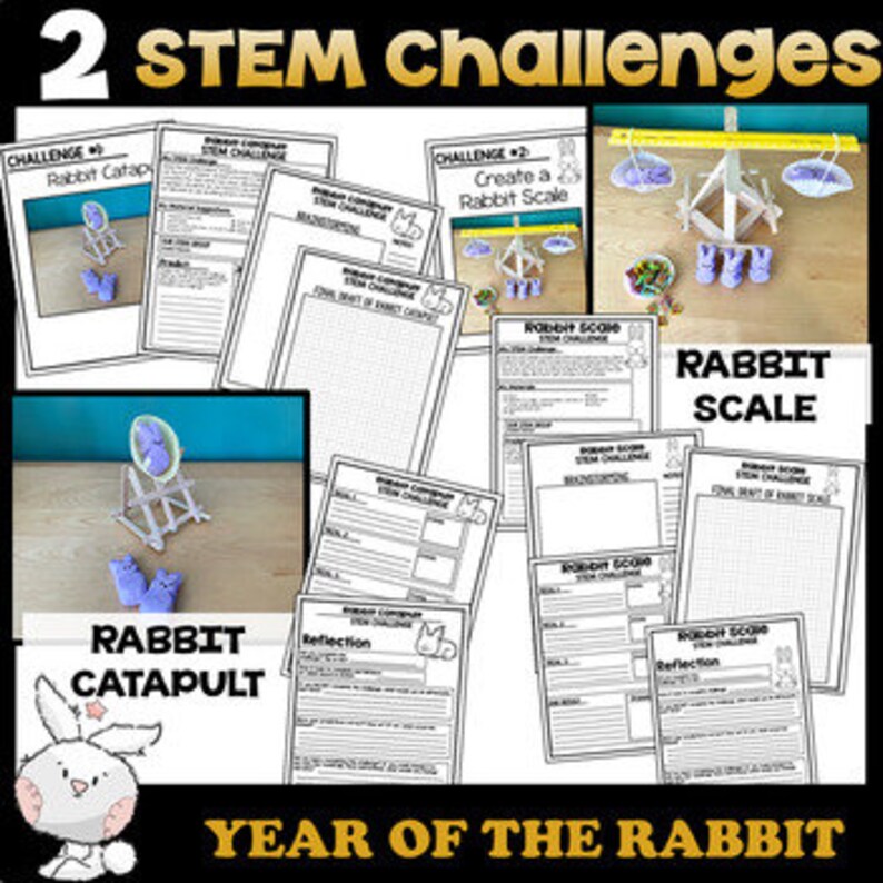 Chinese New Year STEM Challenges 2023 - Year of the Rabbit Activities ...