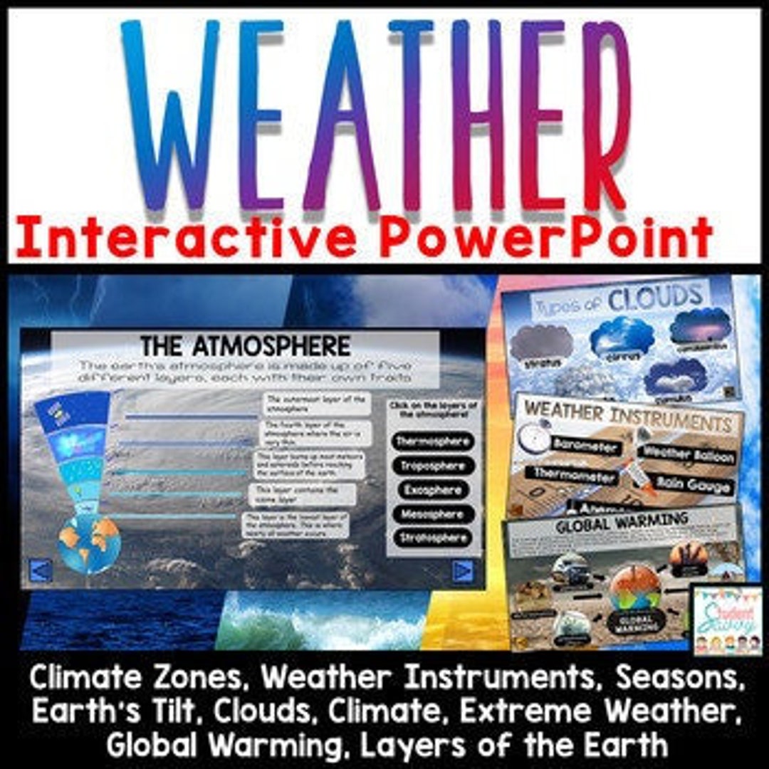 Weather Distance Learning Powerpoint and Google Slides Interactive - Etsy