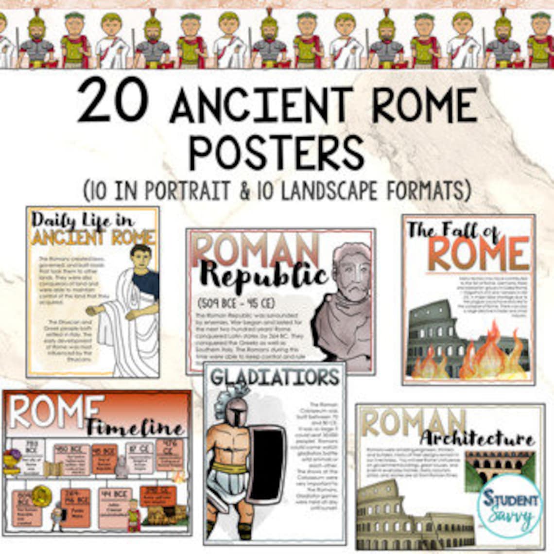 Ancient Rome Bulletin Board Kit | Rome Posters | Borders | Banners - Etsy
