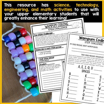 Ancient Native Americans | STEM Challenge | Iroquois Wampum Coding - Etsy