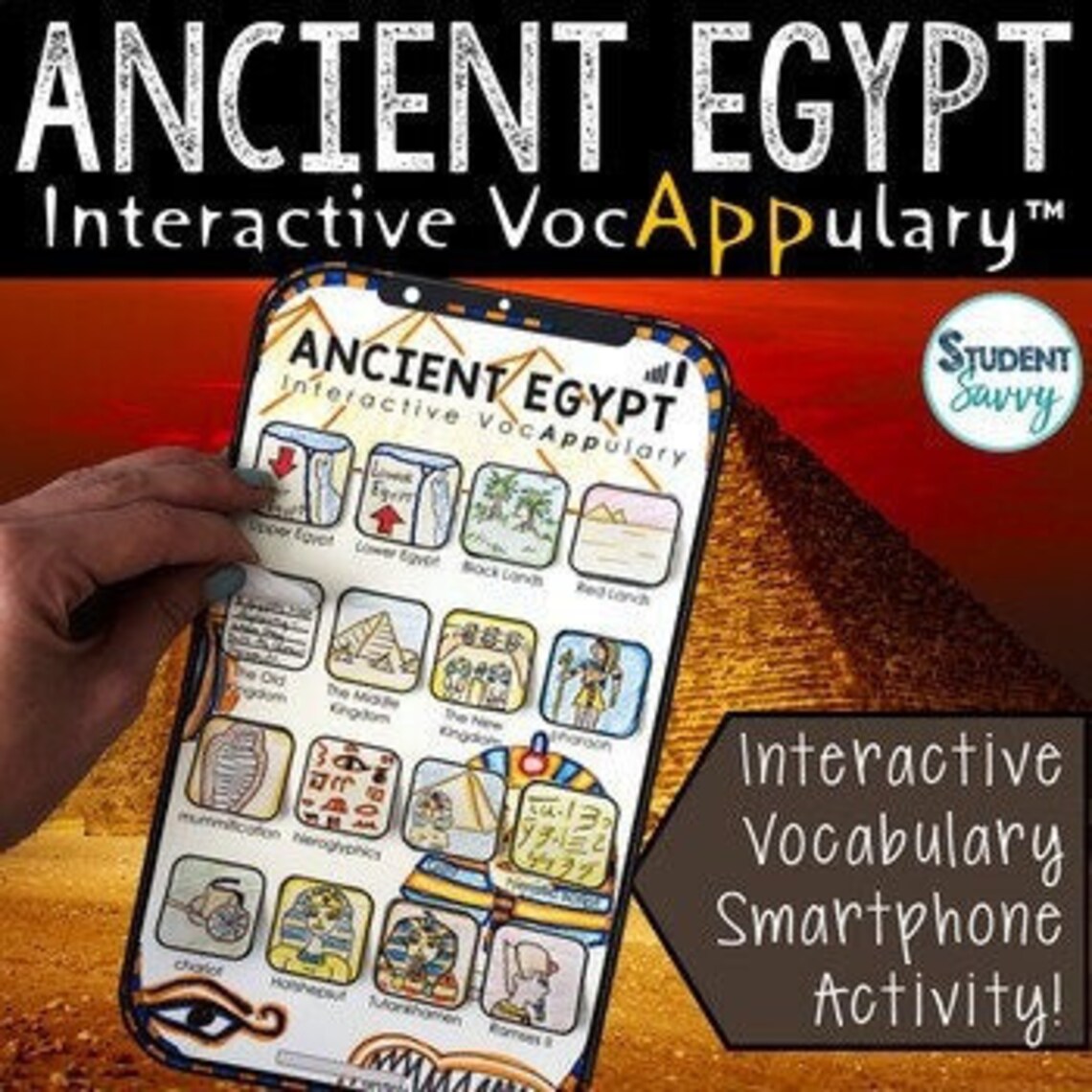 Ancient Egypt Vocabulary Activity Art Interactive Vocappulary™ Craft ...