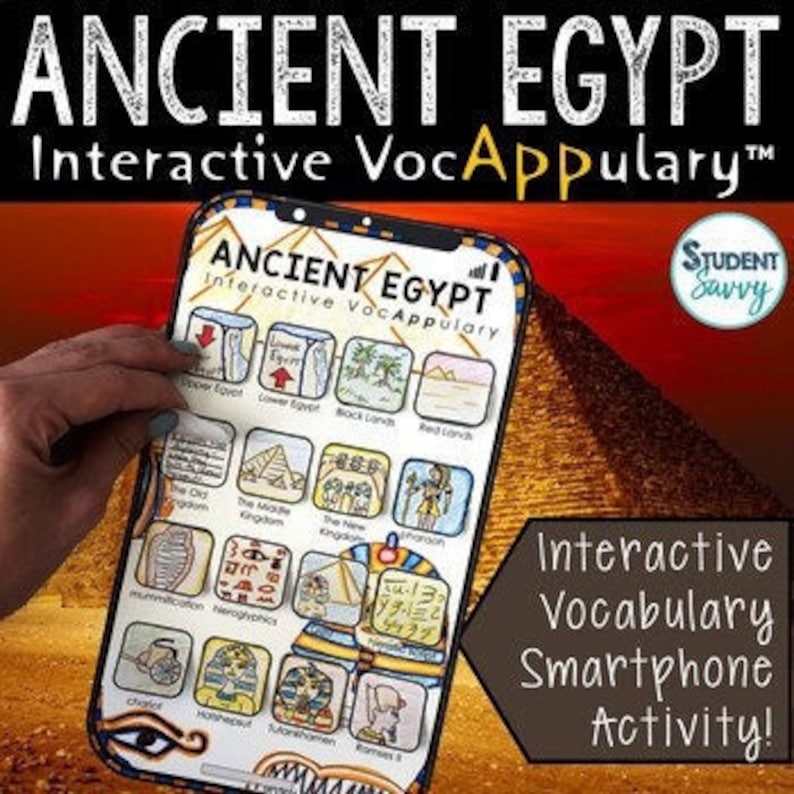 Ancient Egypt Vocabulary Activity Art Interactive Vocappulary™ Craft ...