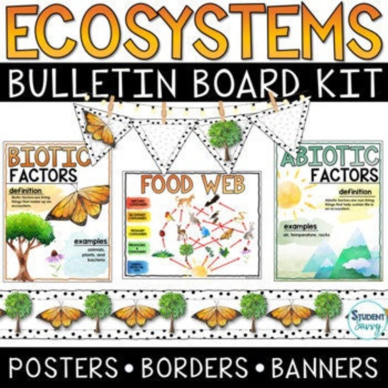 Ecosystems Bulletin Board Kit | Ecosystems Posters | Borders | Banners ...