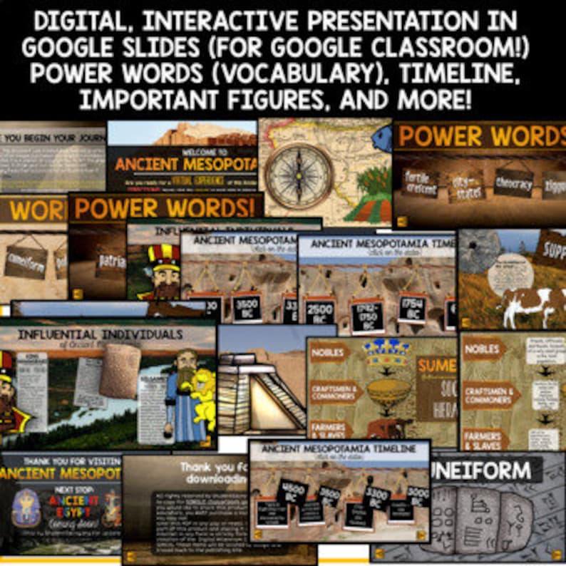Mesopotamia Google Classroom Distance Learning | Interactive Digital - Etsy