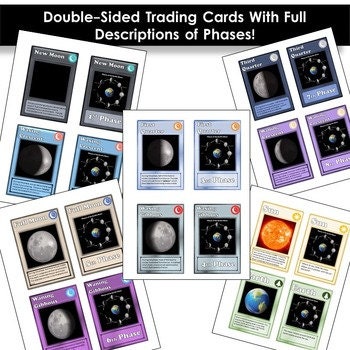 Moon Phases - Trading Cards - Etsy