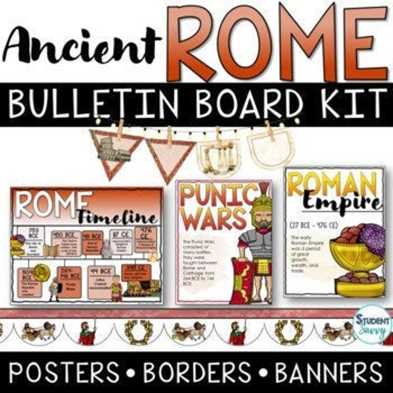 Ancient Rome Bulletin Board Kit | Rome Posters | Borders | Banners - Etsy