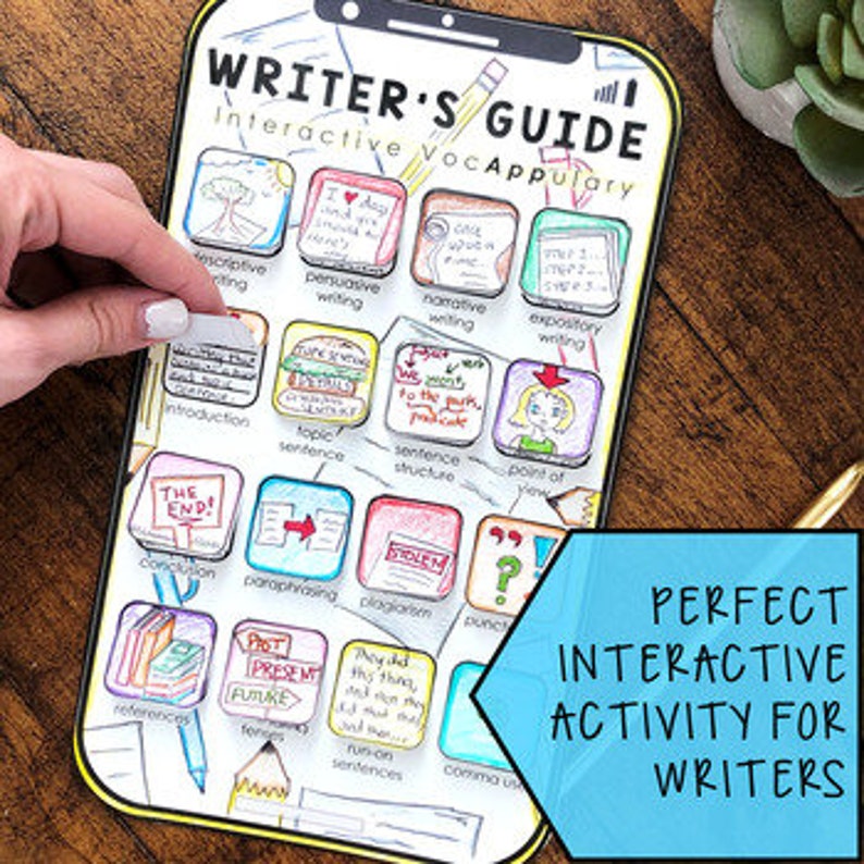 Writer's Guide Interactive Vocappulary™ - Writing Vocabulary Activity ...