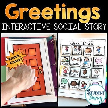 Greetings Social Skills Interactive Stories Christmas Activities SEL ...