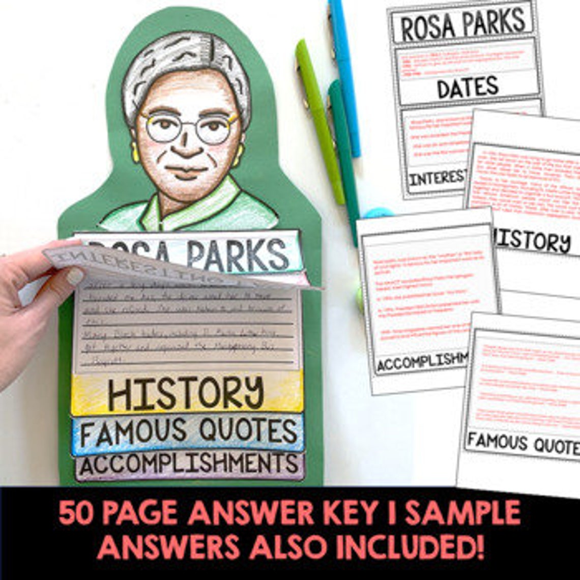 Black History Month Activity DIGITAL PRINT Flip Book Martin Luther black-history-month-activity-digital-print-flip-book-martin-luther